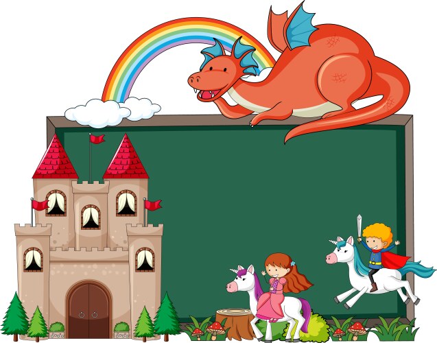 Fairy tale books festival banner and flyer Vector Image