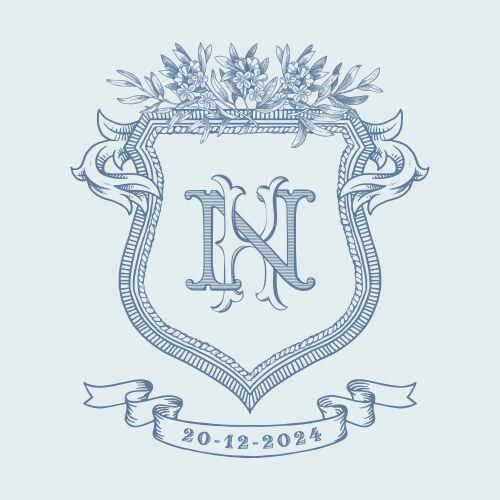 Sk ks initial wedding crest logo monogram Vector Image