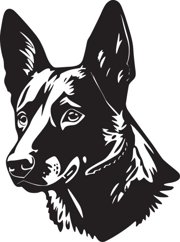 Australian kelpie - minimalist and simple Vector Image