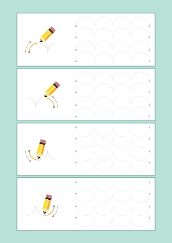 Tracing lines for preschool or kindergarten Vector Image