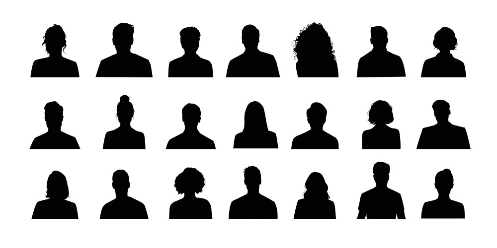 Human face side silhouette stock Royalty Free Vector Image