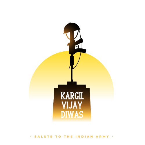 Kargil vijay diwas patriotic background Royalty Free Vector