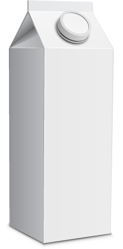 Paper milk and juice product pack containers Vector Image