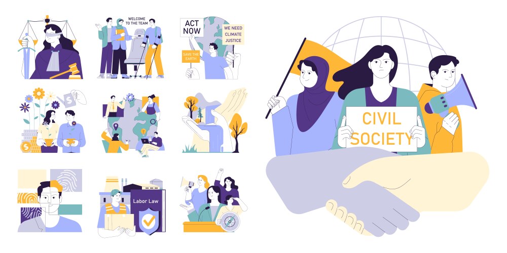 Social welfare concept Royalty Free Vector Image