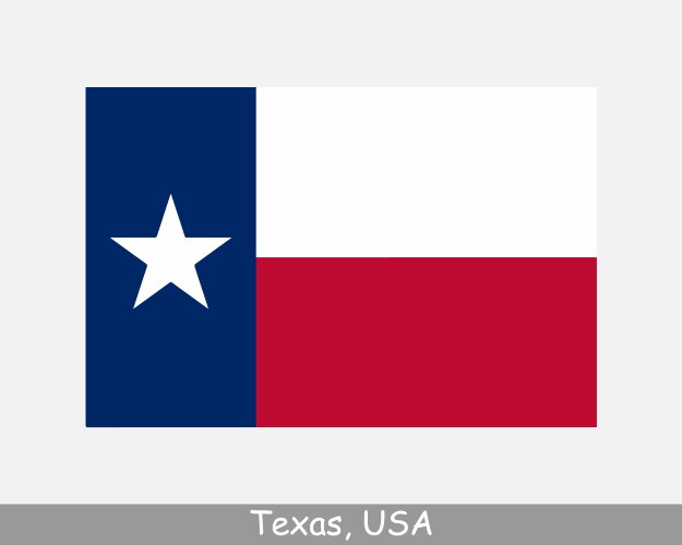 Texas tx state flag map Royalty Free Vector Image
