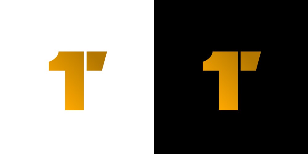 Simple and modern 1s logo design Royalty Free Vector Image