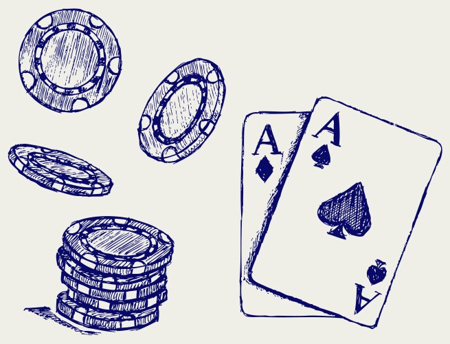 Gambling sketch Royalty Free Vector Image - VectorStock