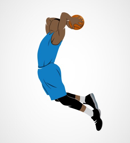 Basketball player shooting free throw Royalty Free Vector
