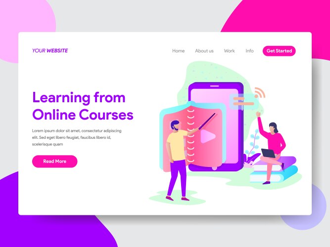 Woman learning languages Royalty Free Vector Image