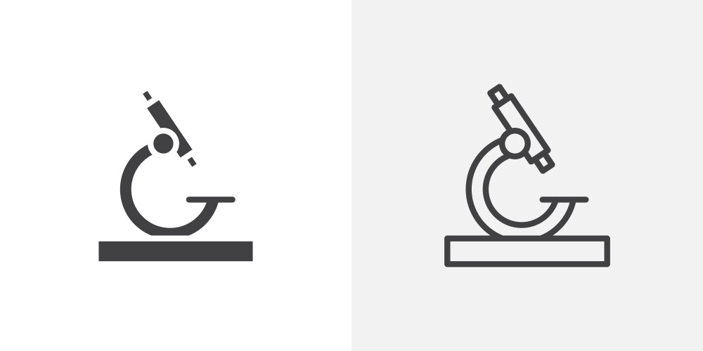 Microscope icon set Royalty Free Vector Image - VectorStock