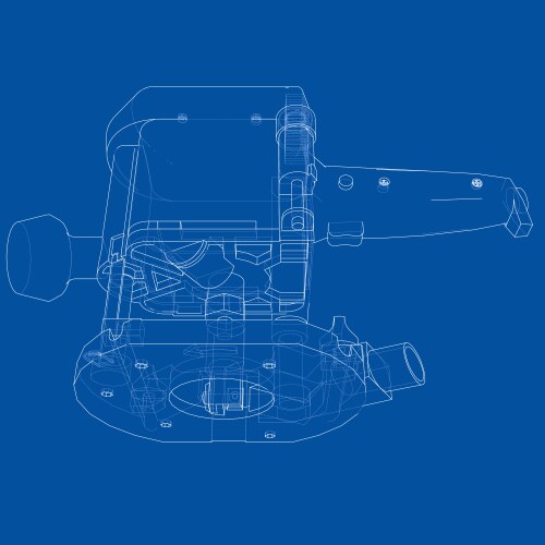 Cnc milling machine head Royalty Free Vector Image