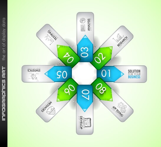 Clean infographic layout template for data Vector Image