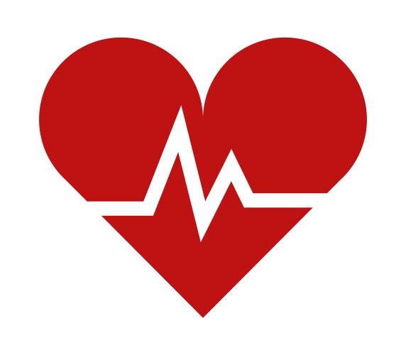 Heartbeat icon design template isolated Royalty Free Vector