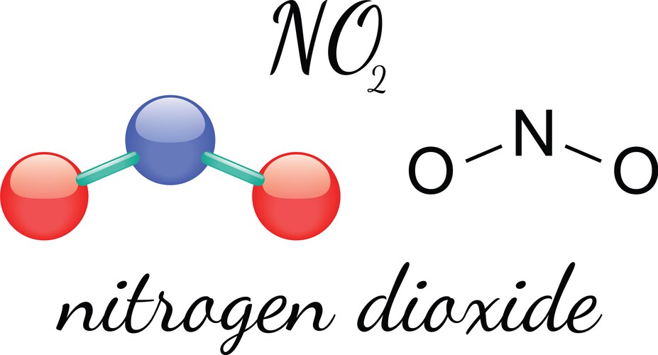 Nitrogen Dioxide Molecule – Royalty-Free Vector | VectorStock