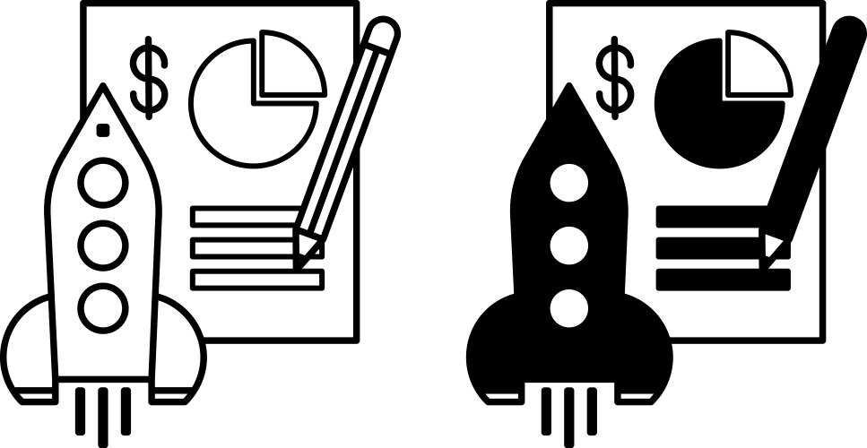 Positive note icons black and white Royalty Free Vector