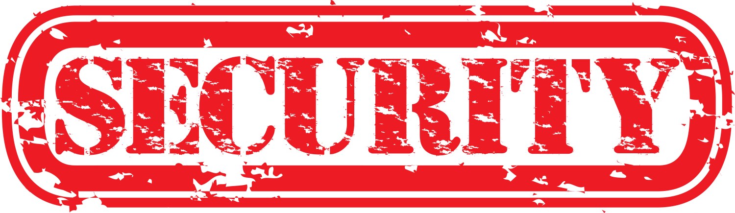 Security notice stamp rectangular Royalty Free Vector Image