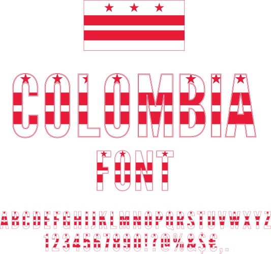 Usa state font Royalty Free Vector Image - VectorStock