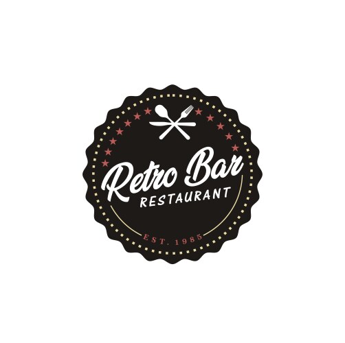 Vintage retro bakery bake shop sticker label logo Vector Image