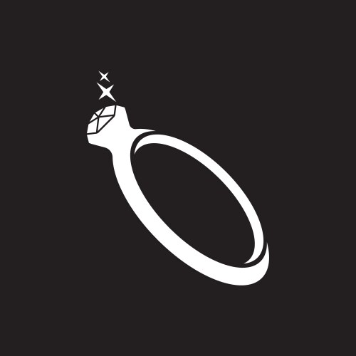 Diamond ring logo Royalty Free Vector Image - VectorStock