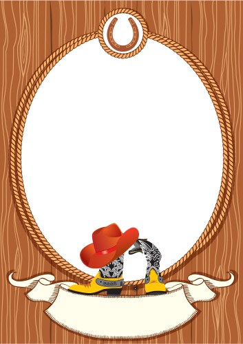 Cowboy rope frame Royalty Free Vector Image - VectorStock