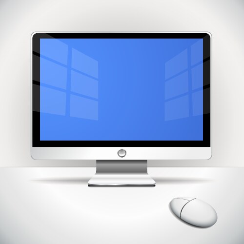 1 bit retro user interface with video player Vector Image