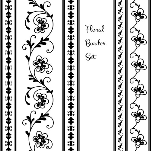Black and White Floral Borders Vector Images (over 95,000)