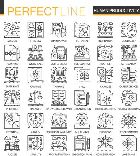 Productivity infographic 10 steps concept Vector Image