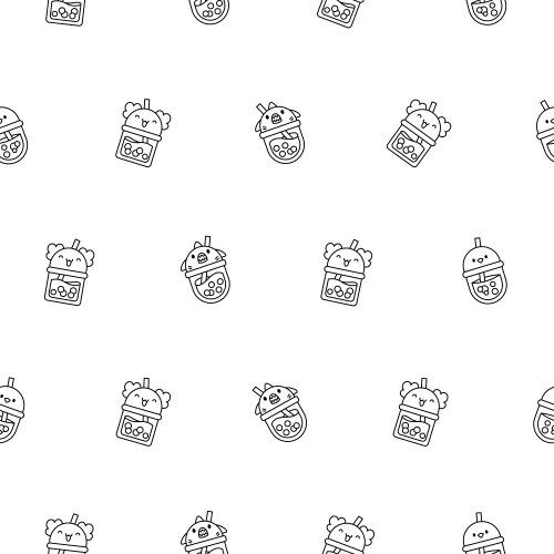 Matcha bubble tea coloring page Royalty Free Vector Image