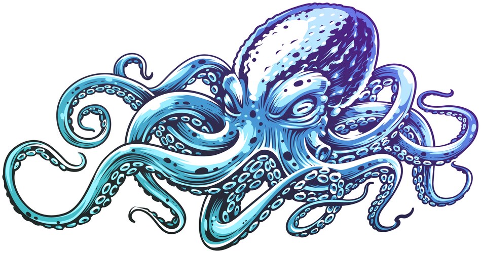 Octopus the pirate Royalty Free Vector Image - VectorStock
