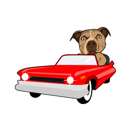 Car Cartoon Dog Driving Vector Images (over 540)