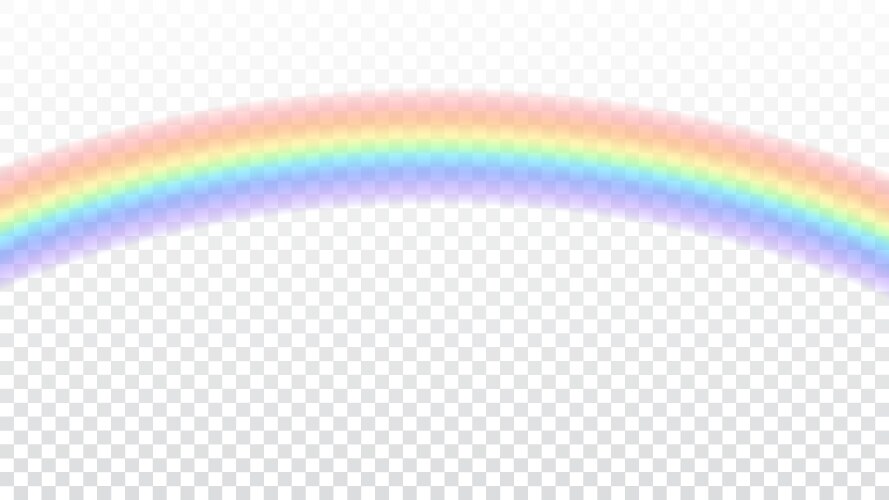 Rainbow icon realistic isolated white transparent Vector Image