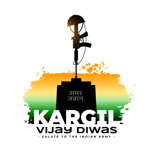 Kargil vijay diwas patriotic background Royalty Free Vector