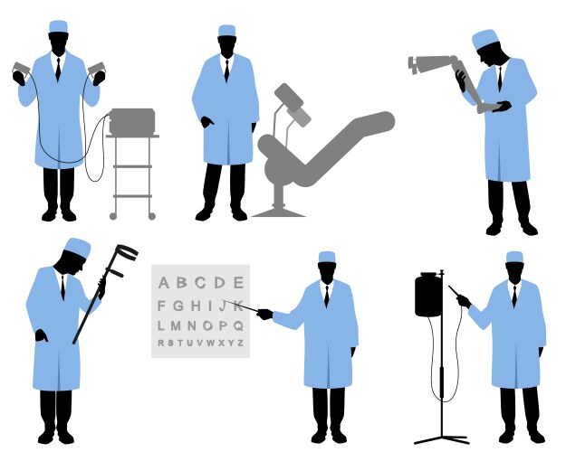 Doctor set Royalty Free Vector Image - VectorStock
