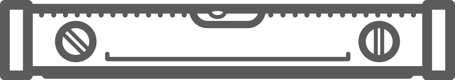 Bubble or spirit level tool isolated outline icon Vector Image
