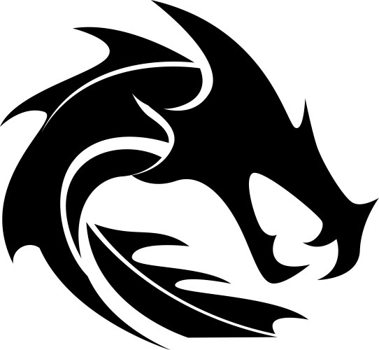 Dragon shield protection logo design mascot Vector Image