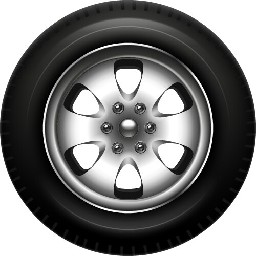 Realistic car wheels set Royalty Free Vector Image