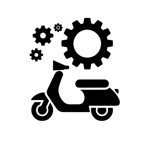 Scooter repair service icon 1 Royalty Free Vector Image