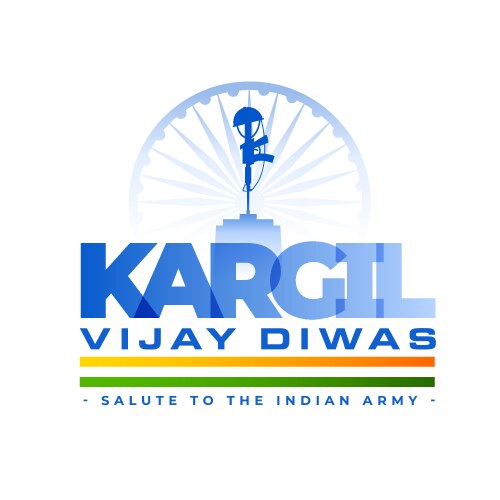Kargil vijay diwas patriotic background Royalty Free Vector
