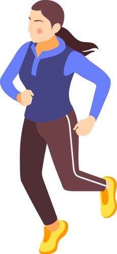 Isometric running marathon flowchart Royalty Free Vector