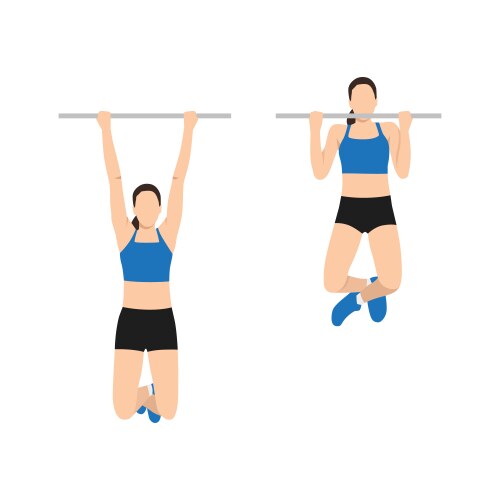 Cartoon horizontal chin-up street workout strong Vector Image