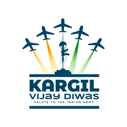 Kargil vijay diwas patriotic background Royalty Free Vector