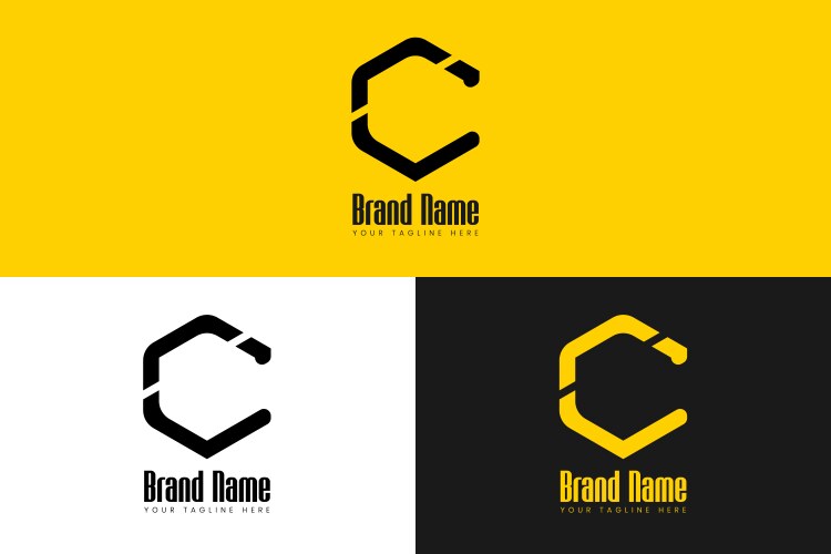 Business modern initial letter c logo design Vector Image