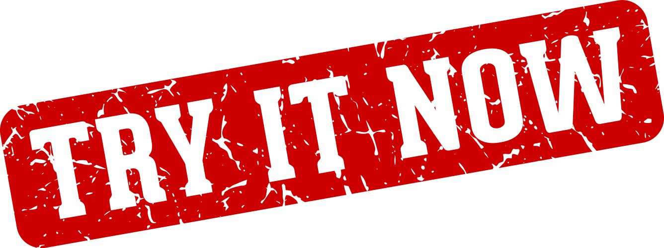 Try rectangular sign stamp Royalty Free Vector Image