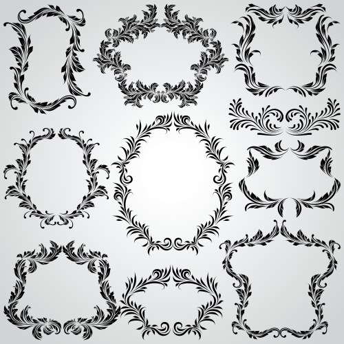 Royal victorian filigree design elements Vector Image Royal victorian filigree design elements Vector Image
