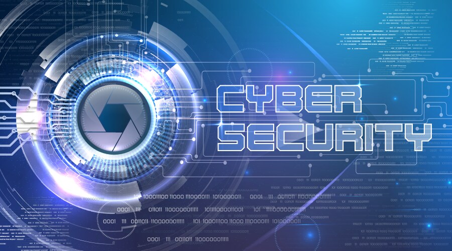 Digital eye cyber security concept scan big Vector Image
