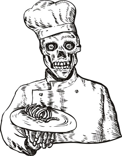 Dead Chef Bakery Poster Royalty Free Vector Image