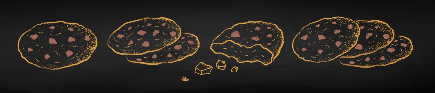 Chalk set of cookies Royalty Free Vector Image