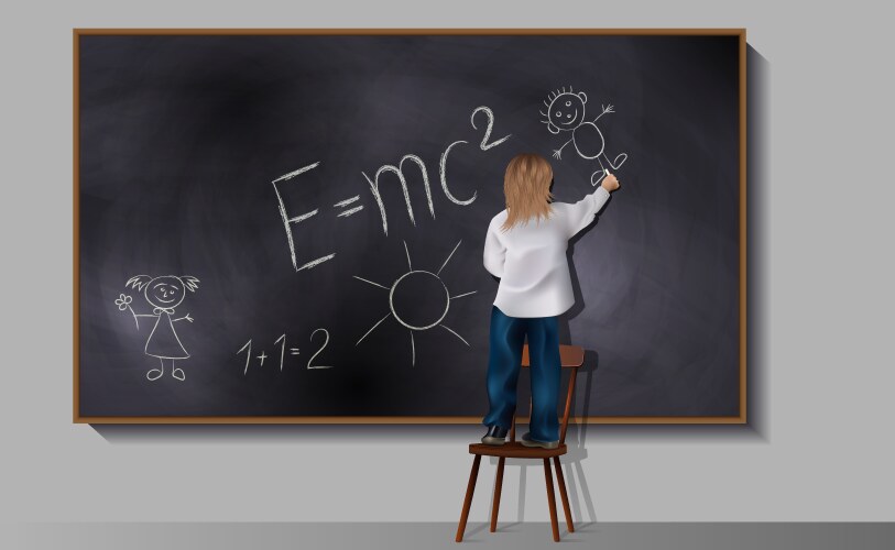 Kid Writing on Board Vector Images (over 2,100)