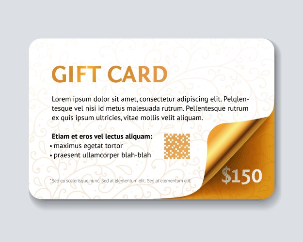 Modern simple gift card template Royalty Free Vector Image
