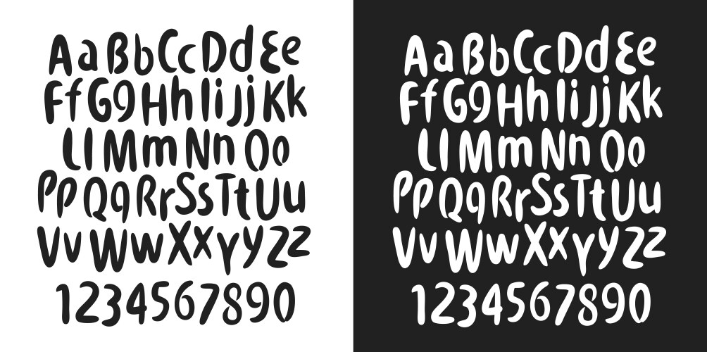 Set letter m n hand drawn flourish Royalty Free Vector Image